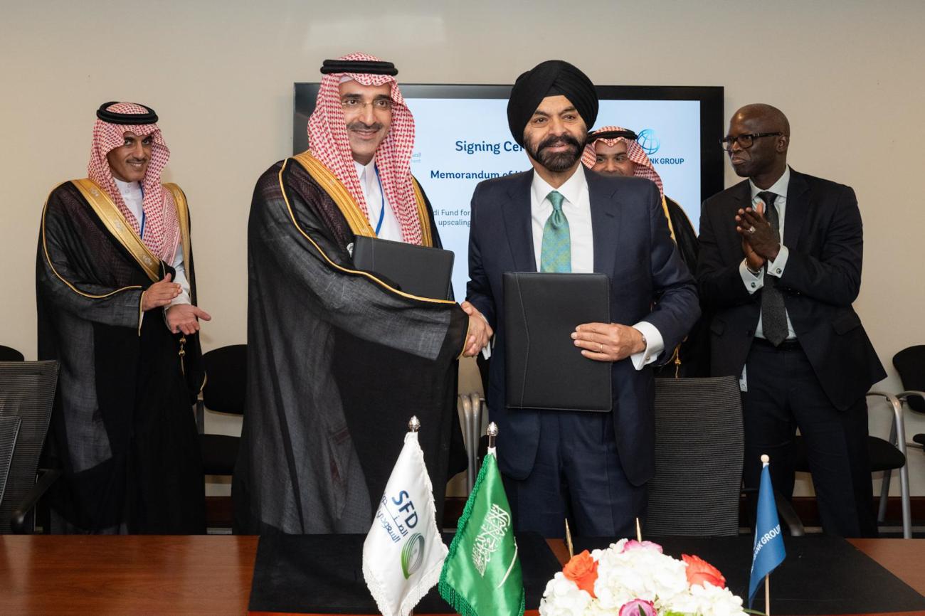 The Saudi Fund for Development and World Bank Group Sign Milestone MoU ...